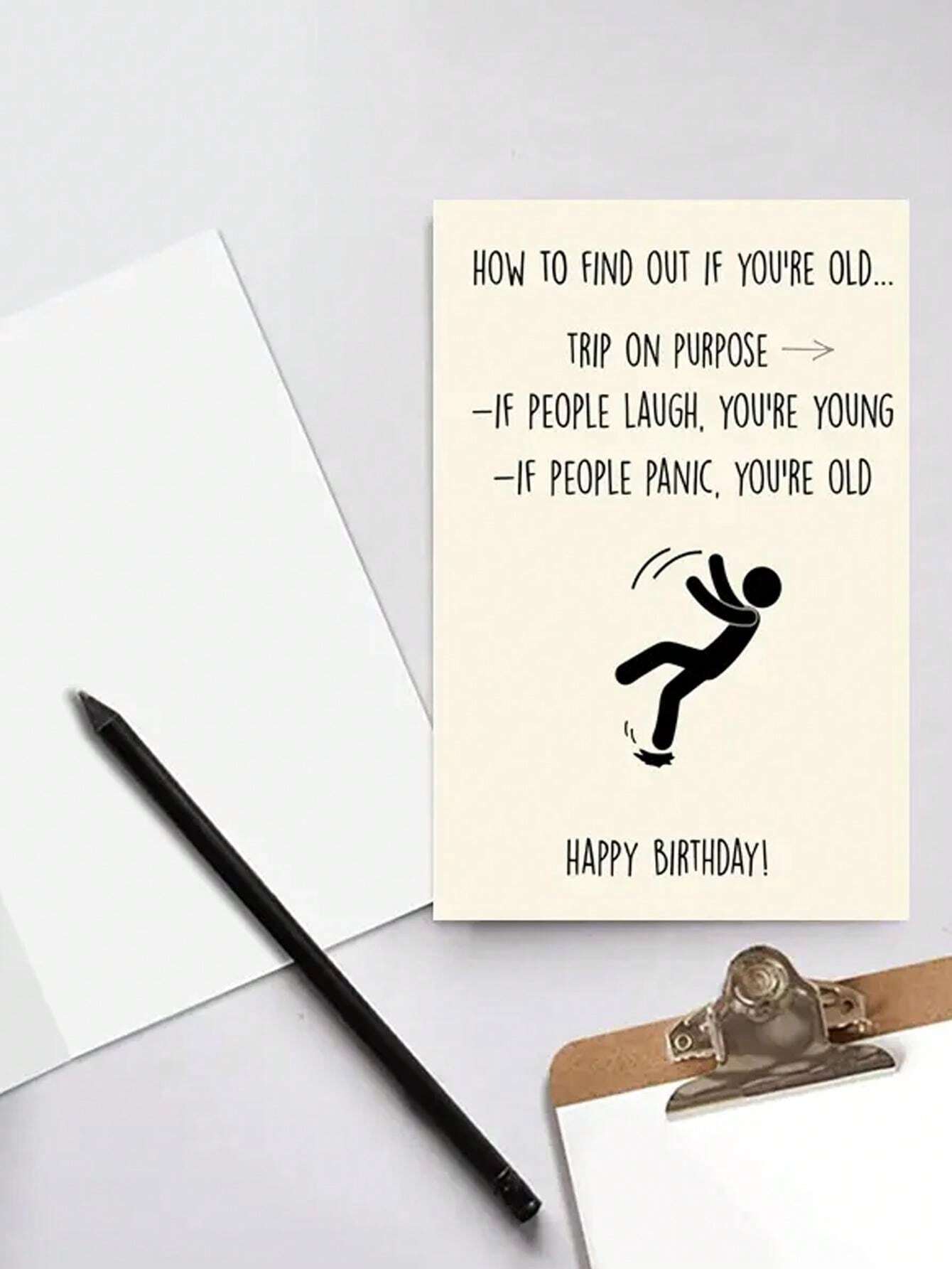 1pc 'How To Realize You're Getting Old' Birthday Card, Funny And Witty ...
