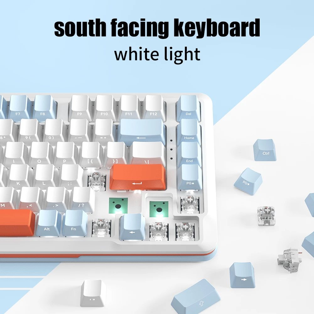 ZIFRIEND S82 Mechanical Keyboard Hotswap Gasket 75% Layout Customized Keyboard Gaming Wire ...