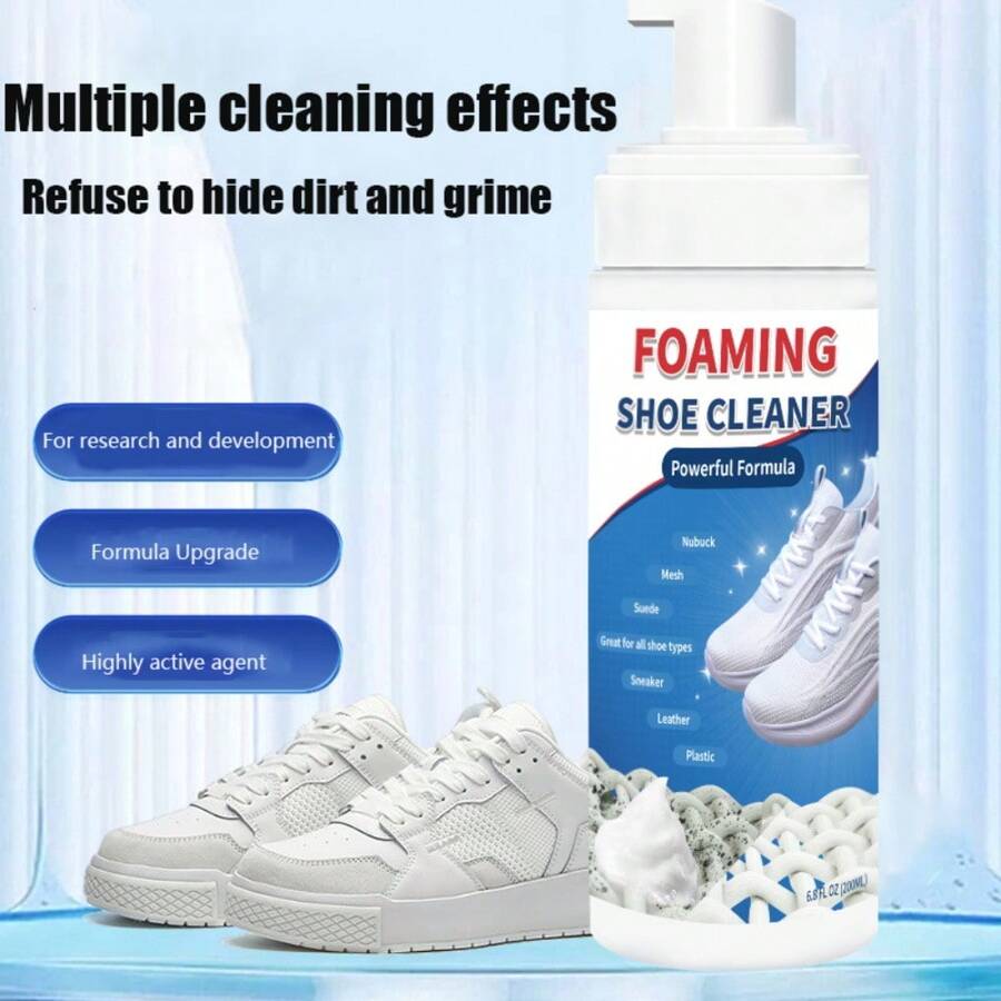 1 Bottle 200ml Athletic Shoe Cleaning Foam, Rich Lather Design, Deep ...