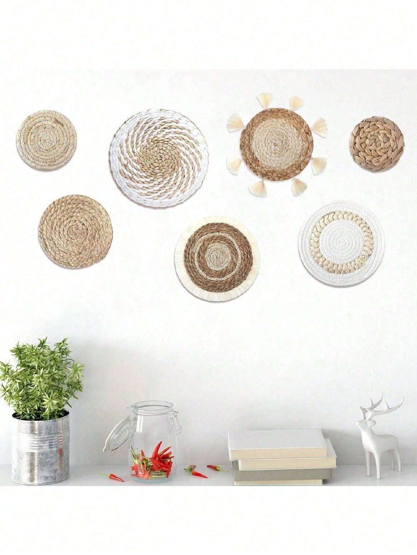 Paniers muraux de style bohème, décoration suspendue de panier mural ...