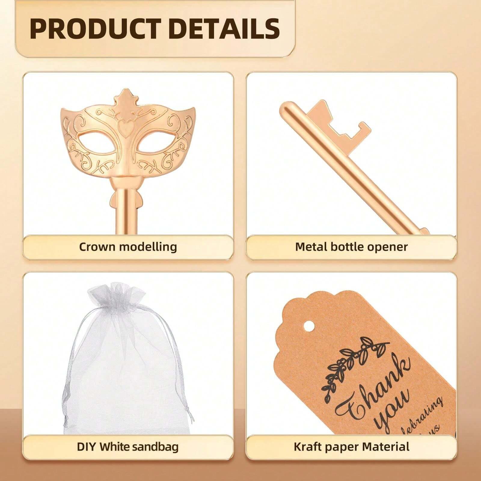 10 Pieces Masquerade Mask Design Bottle Openers - Great For Masquerade ...