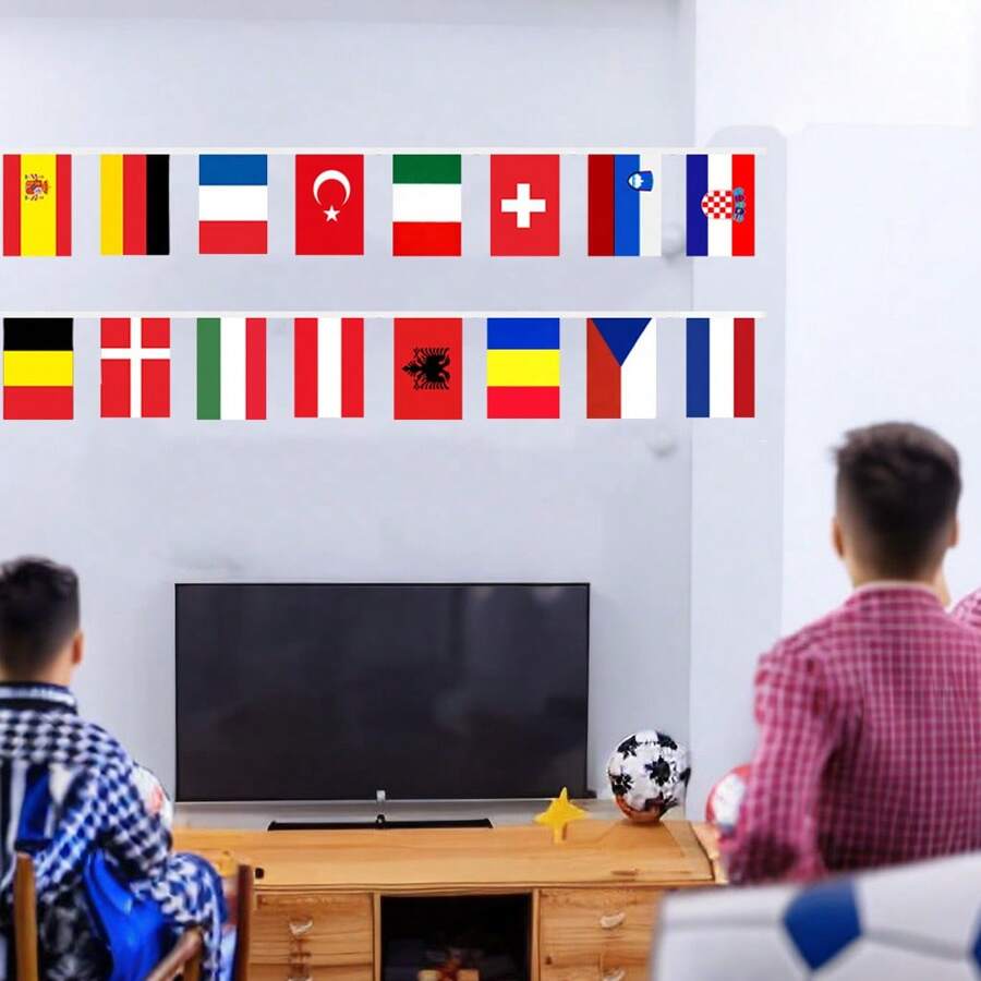 24pcs European Countries String Flag, 14cmx21cm 5.5x8.2in 24 Countries ...