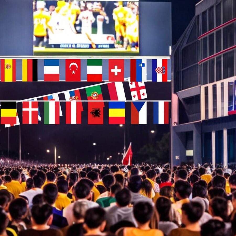 24pcs European Countries String Flag, 14cmx21cm 5.5x8.2in 24 Countries ...