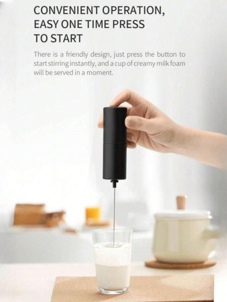 One Battery-Operated Milk Frother, A Coffee Frother With Matte Finish ...