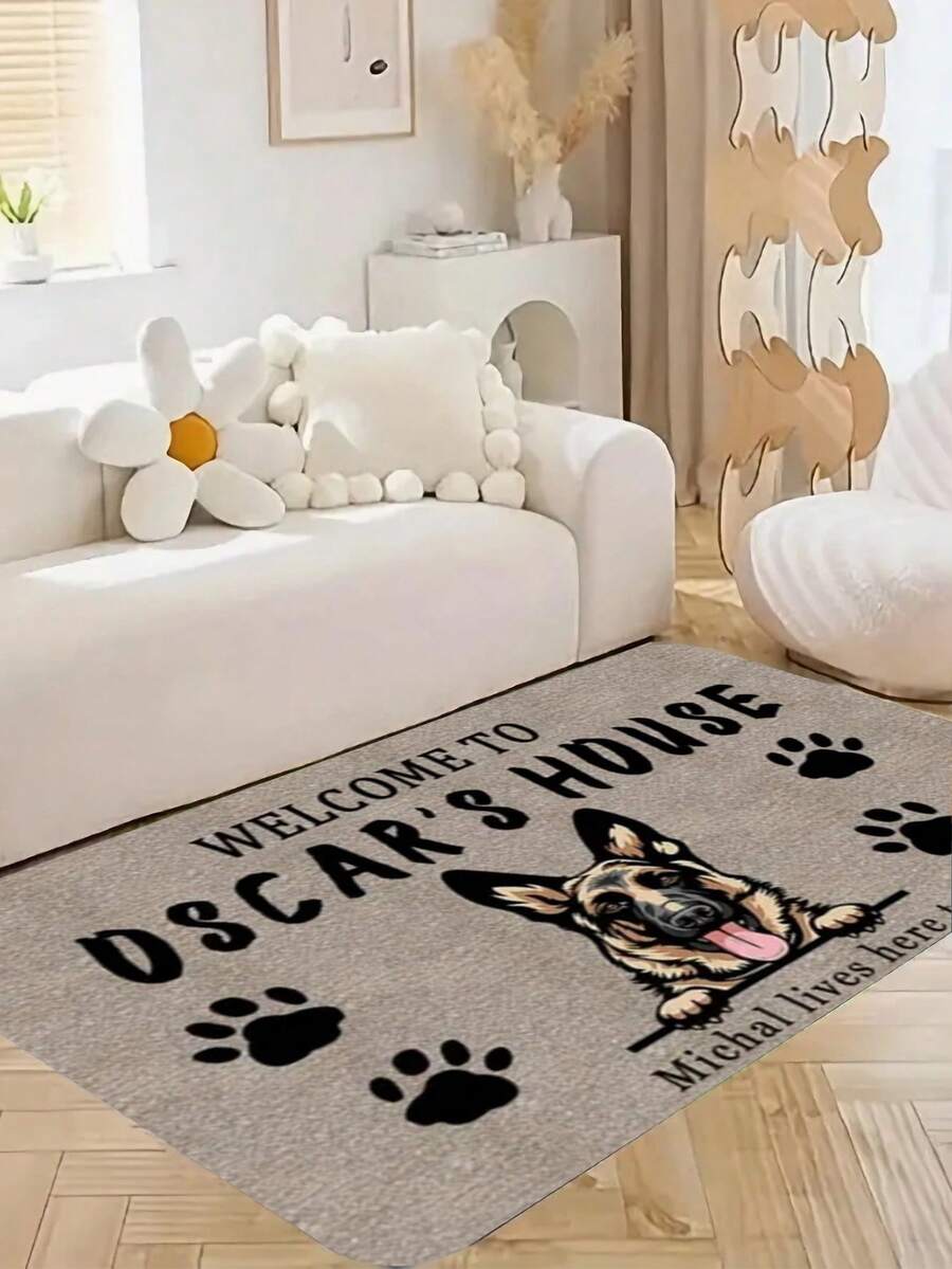 1pc, Bohemian Style, Lovely Black Dog Head Pattern Footprints With ...