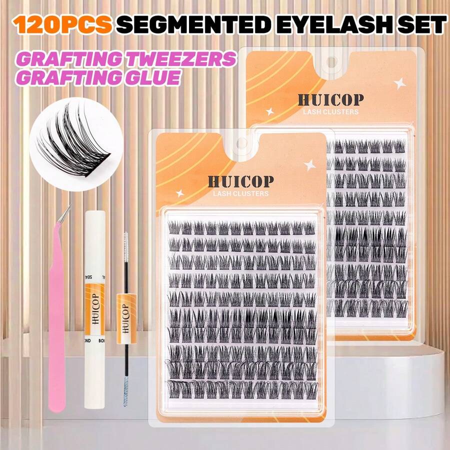 Individuella fransar DIY Ögonfransförlängningssats, franskluster 120 st ...