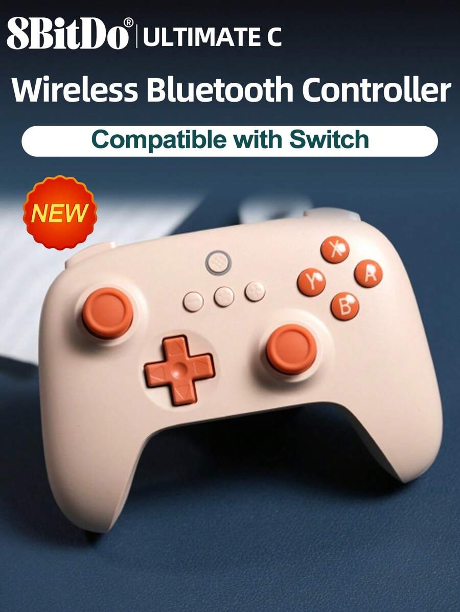 8bitdo Comando sem fio Switch Gamepad Ultimate C, compatível com Switch/Switch OLED/Switch Lite ...