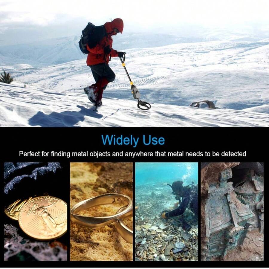 Treasure Scanner, Metal Detector Waterproof Dial Deep Sensitive Metal ...