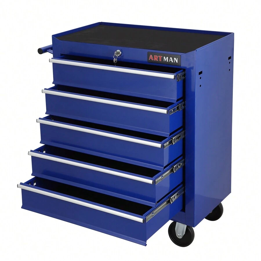 5 Drawer Rolling Tool Box,Locking Tool Chest With Drawers,Tool Cabinets ...