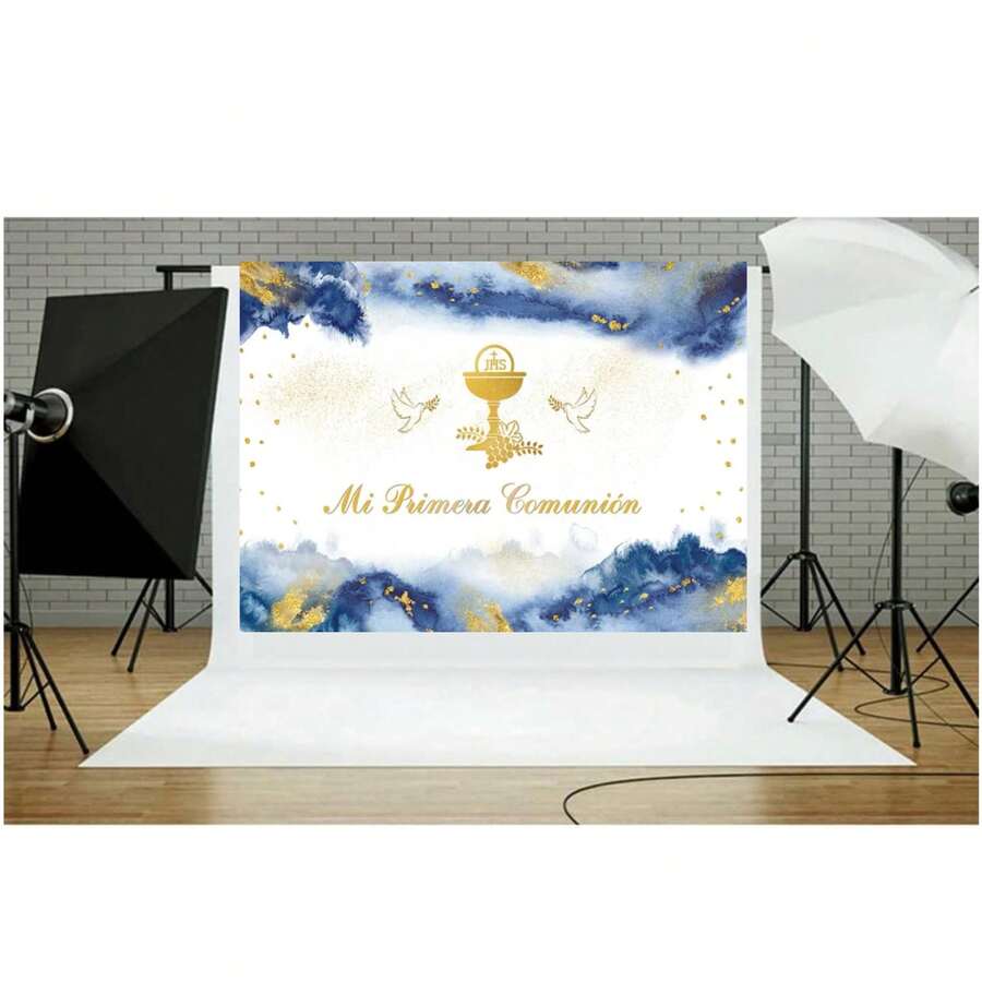 God Bless Christening First Holy Backdrop Party Decoration Baptism ...