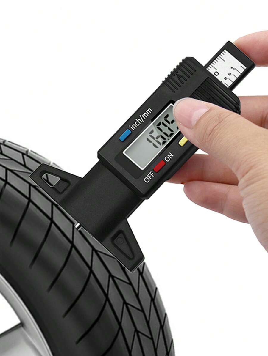 Digital Car Tire Tread Depth Gauge Measurement Tool Caliper Measuring Thickness Gauge Tire ...
