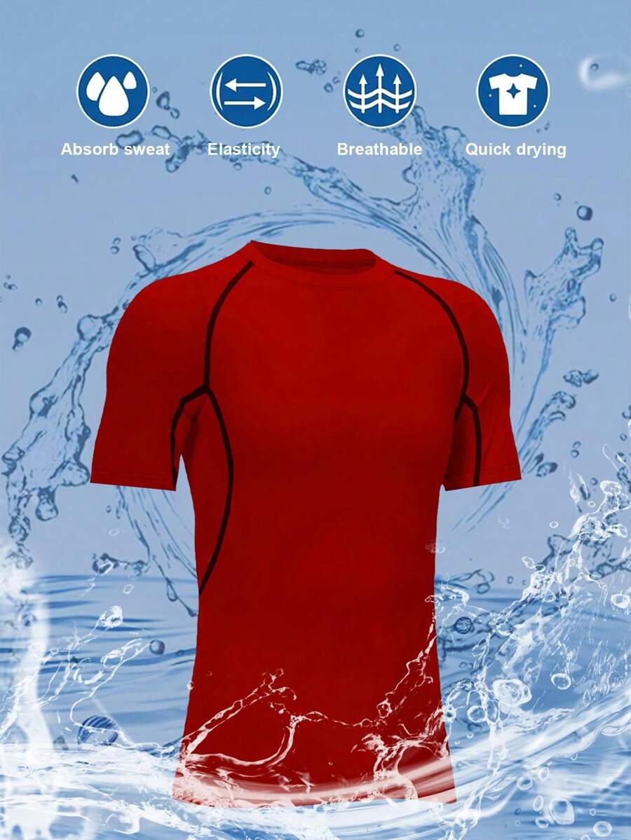 4 Pack Tween Boy Compression Short Sleeve Youth Short Sleeve Undershirt ...