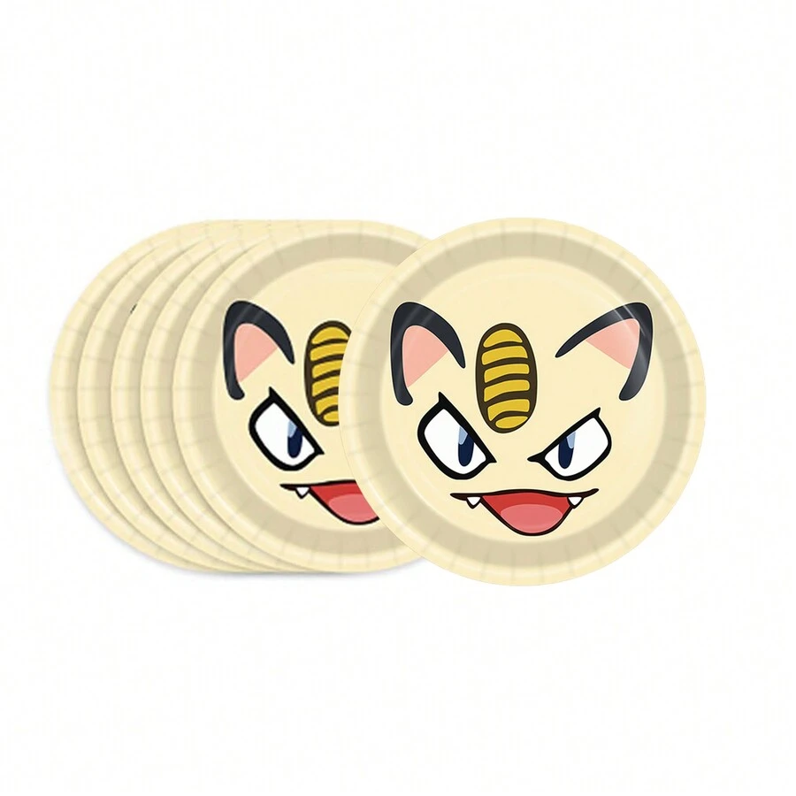 pocket monsters 10-Pack TAKARA TOMY Cartoon Meow Meow Dinner Plate ...