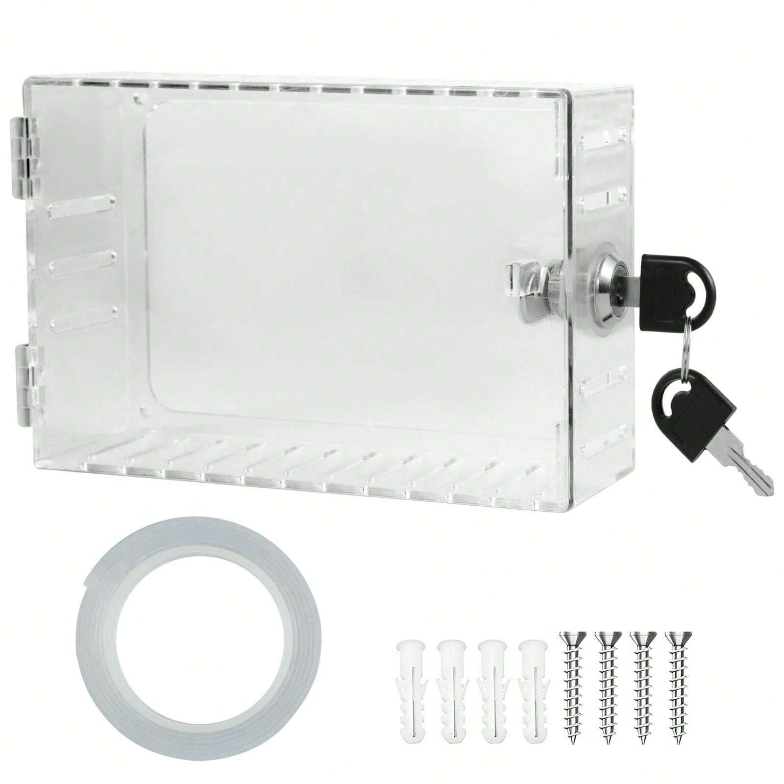 Universal Thermostat Lock Case With Key Clear Acrylic Thermostat Cover ...