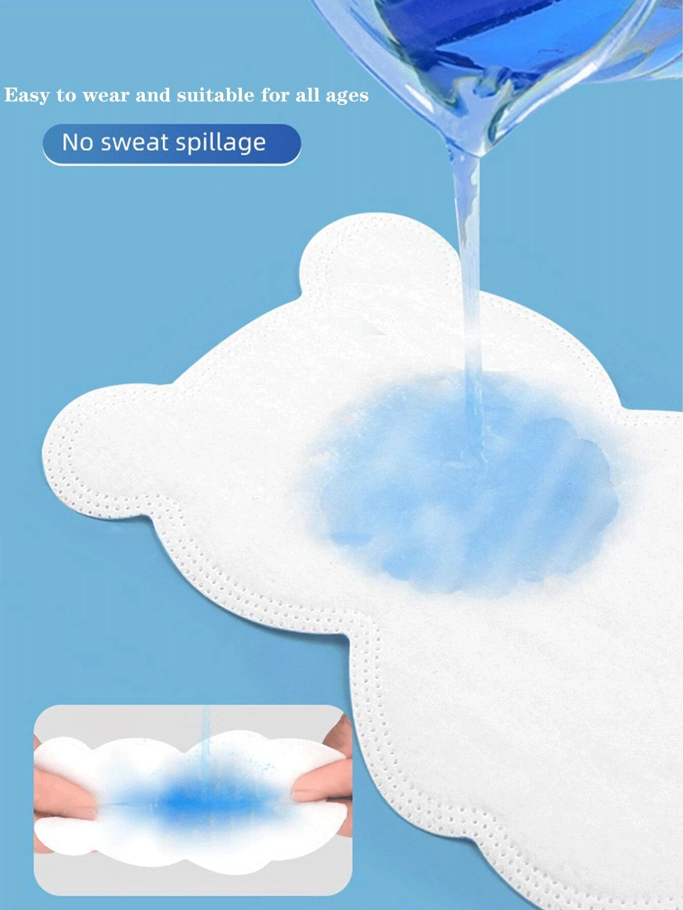 2pcs Cartoon Bear Summer Armpit Sweat Pads Disposable And Invisible ...