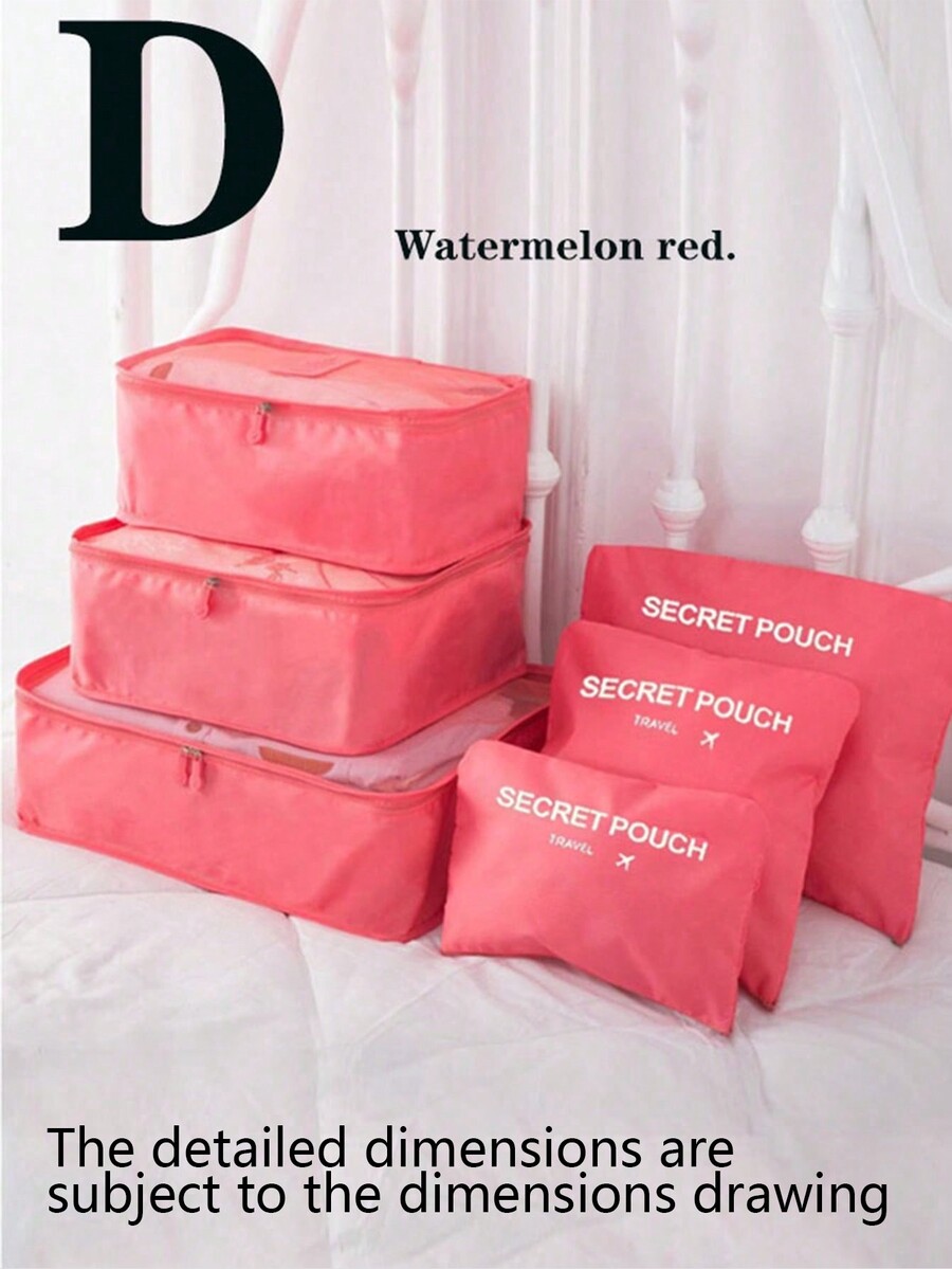 6pcs Set Travel Storage Bags For Suitcase, Clothing, Shoes, Toiletry ...