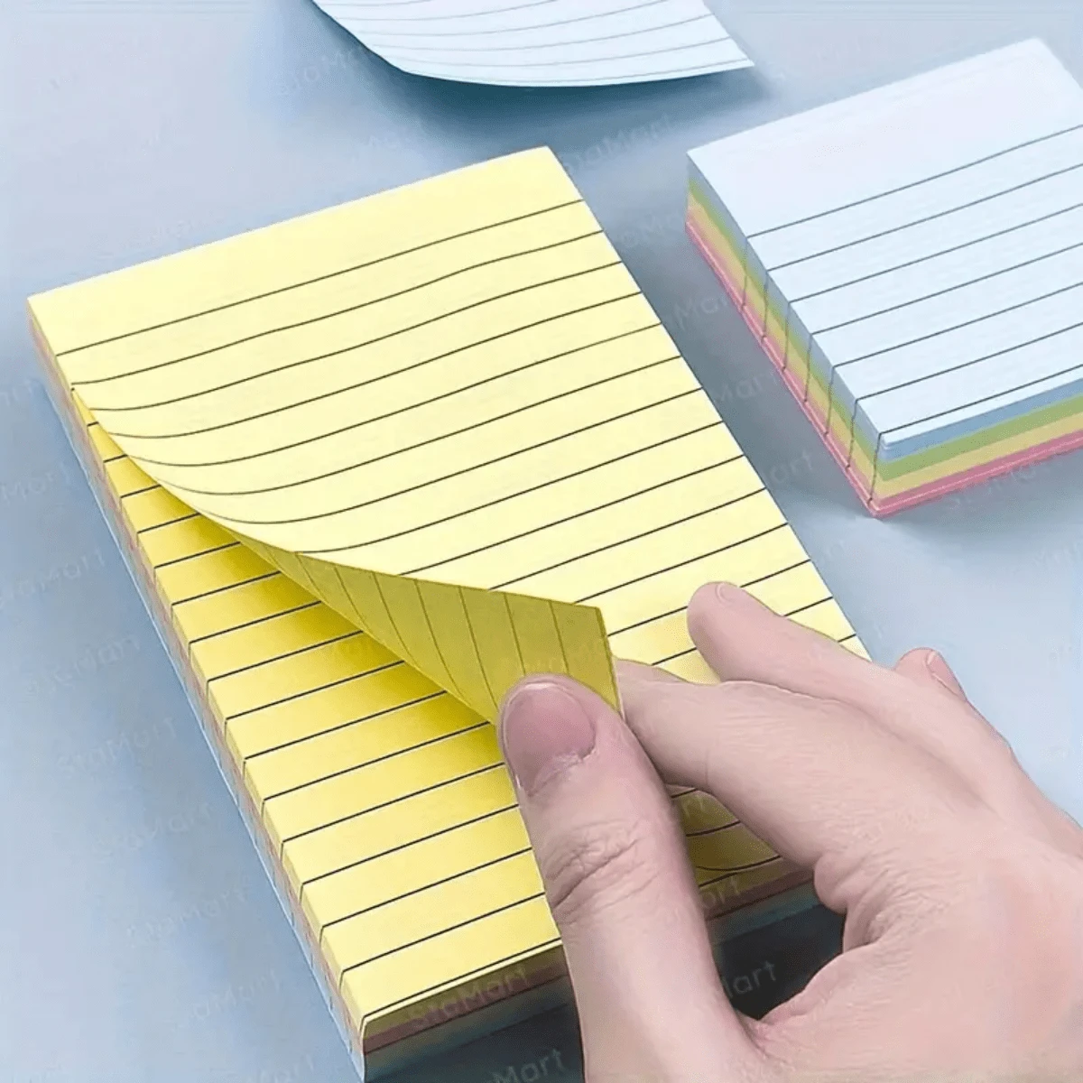100-Sheet Color-Coded Sticky Note Pads - Oblong, Portable Memo Blocks ...