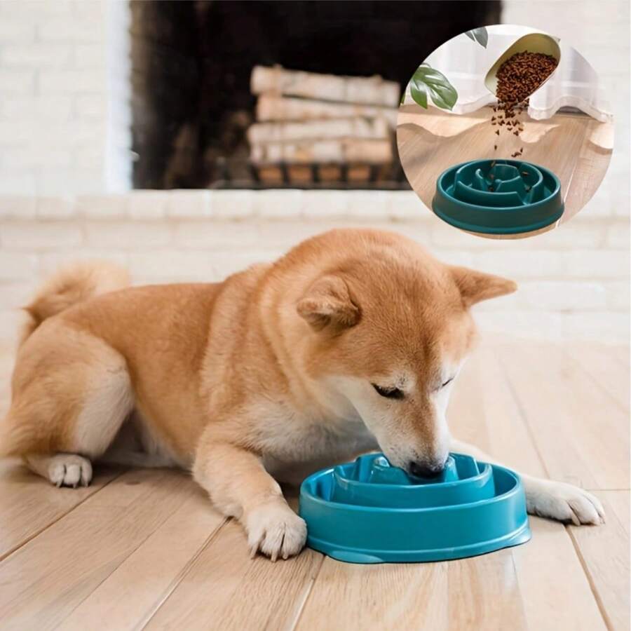 1PC Dog Slow Food Plate Anti Choking Slow Food Bowl Bottom Anti ...