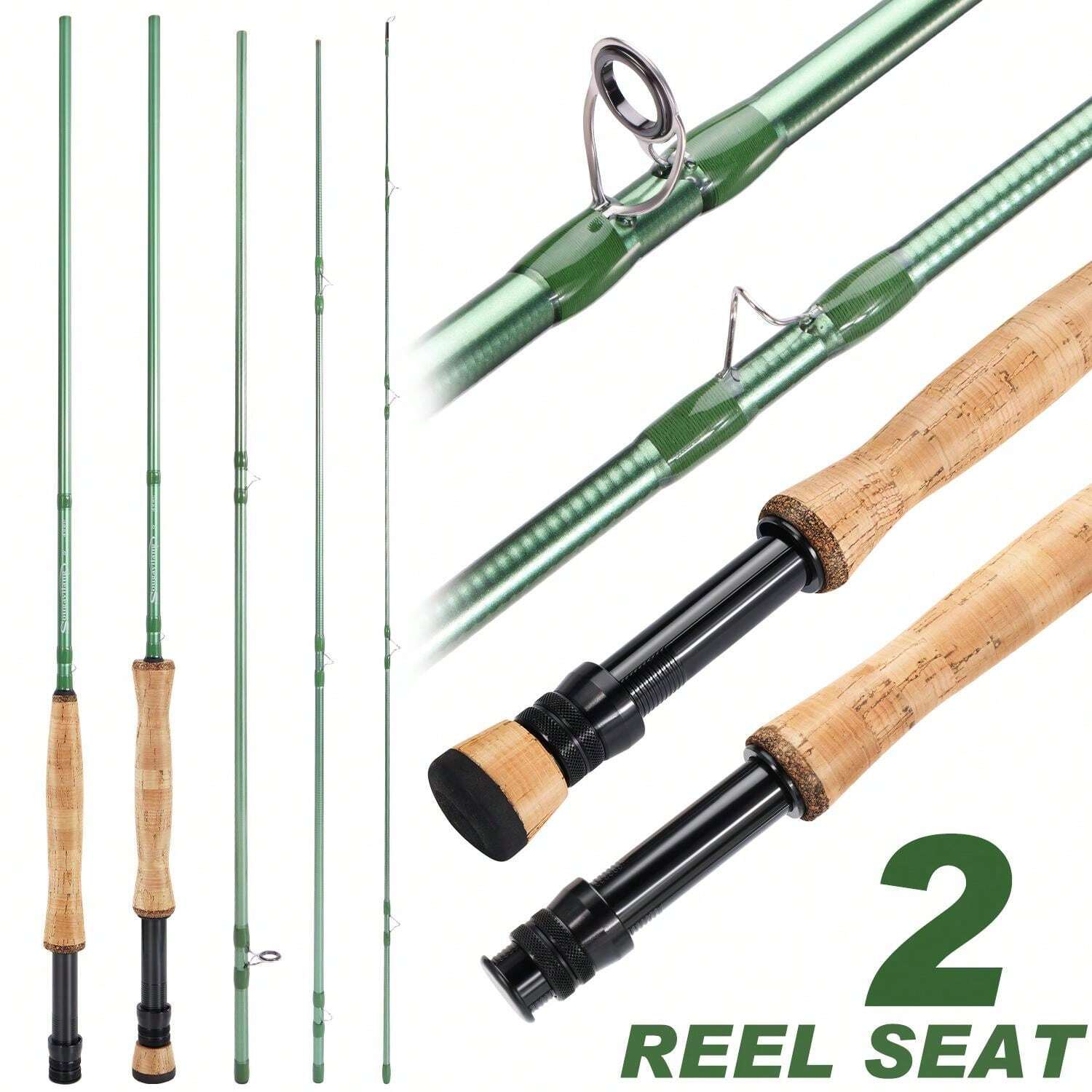 Sougyilang 4 Sections Fly Rod High Carbon Cloth Rod Embryo No. 5 No. 8 ...