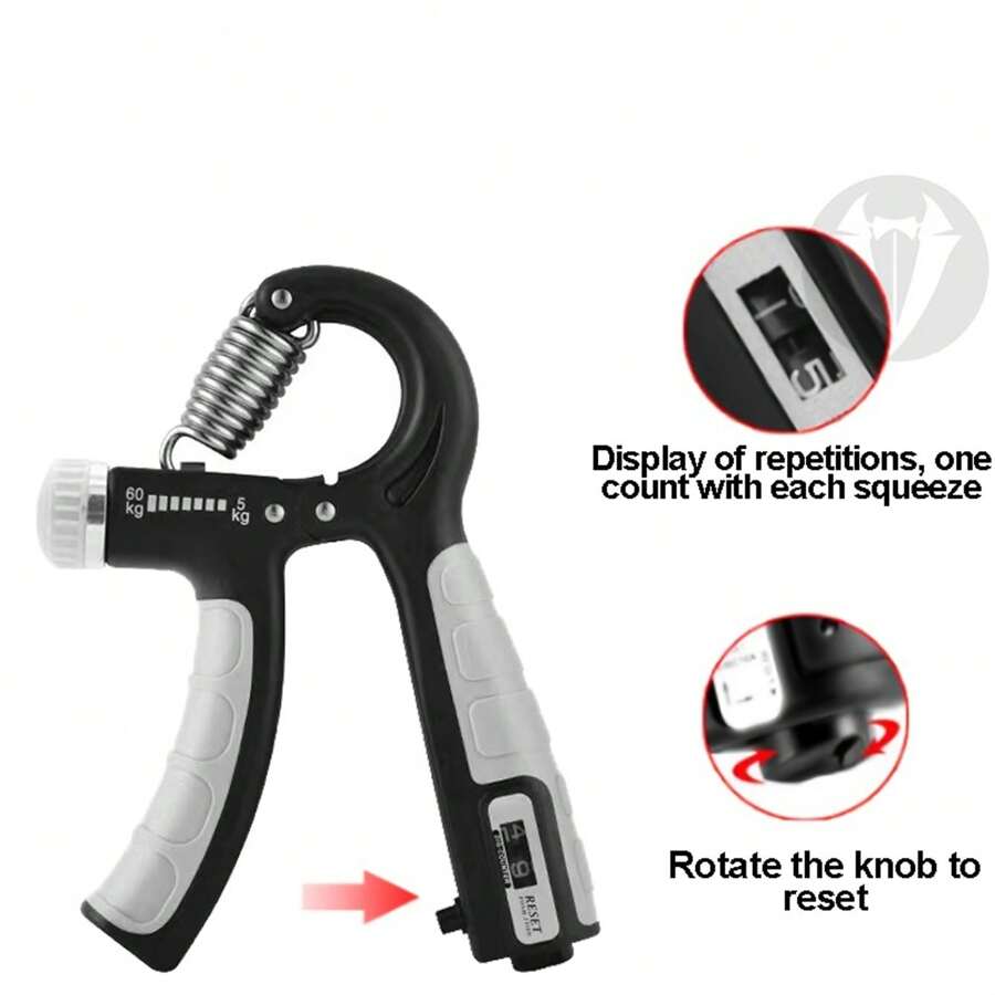 5-60Kg Adjustable Grip Strength Trainer - Durable Hand & Forearm ...