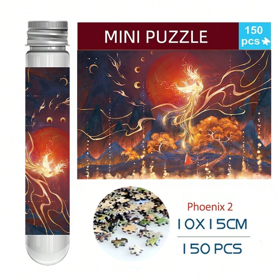 150PCS 15*10cm Mini Test Tube Jigsaw Puzzles For Adults Phoenix Dancing ...