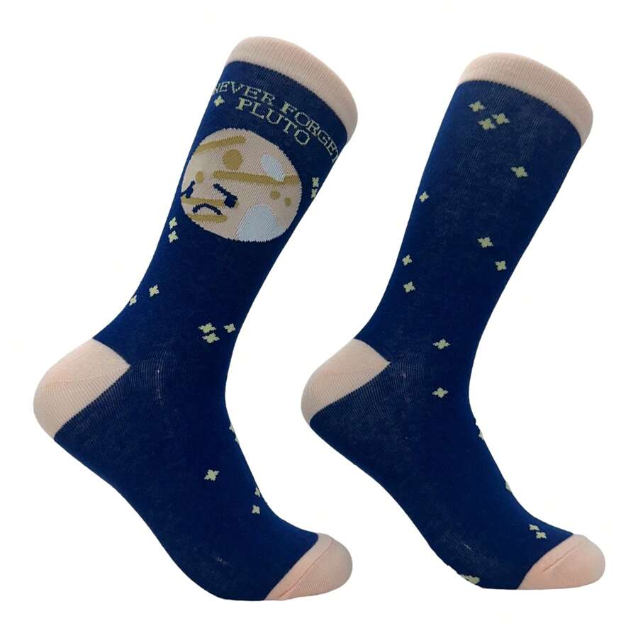 Crazy Dog T-Shirts Women's Never Forget Pluto Socks Funny Outer Space ...