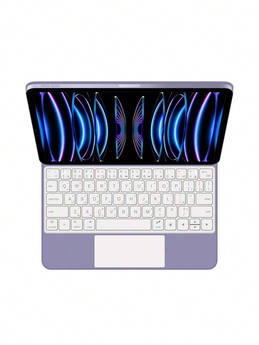 Arabic Magic Keyboard Case Compatible With Ipad Pro 11 Inch 3rd 2nd 12.9 6th Air 5th 4th 10th ...