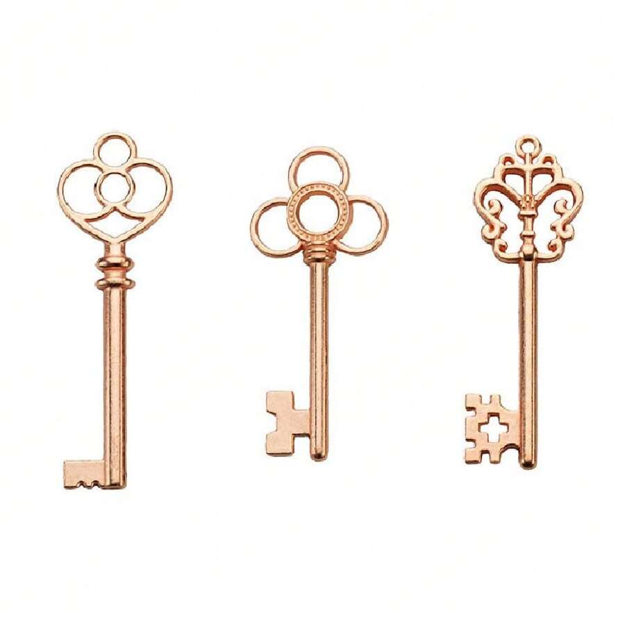 Mixed Set Of 30 Large Skeleton Keys In Antique Bronze - Set Of 30 Keys ...