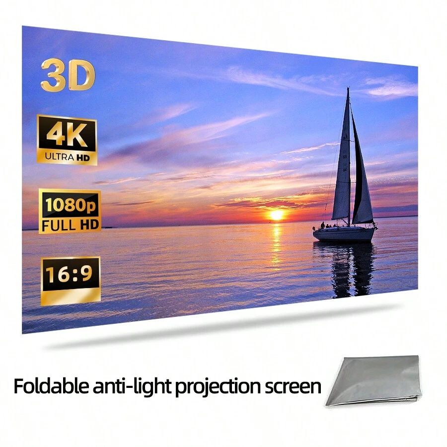4K HD Anti-Light Screen, Portable And Simple Version, Easy Installation ...