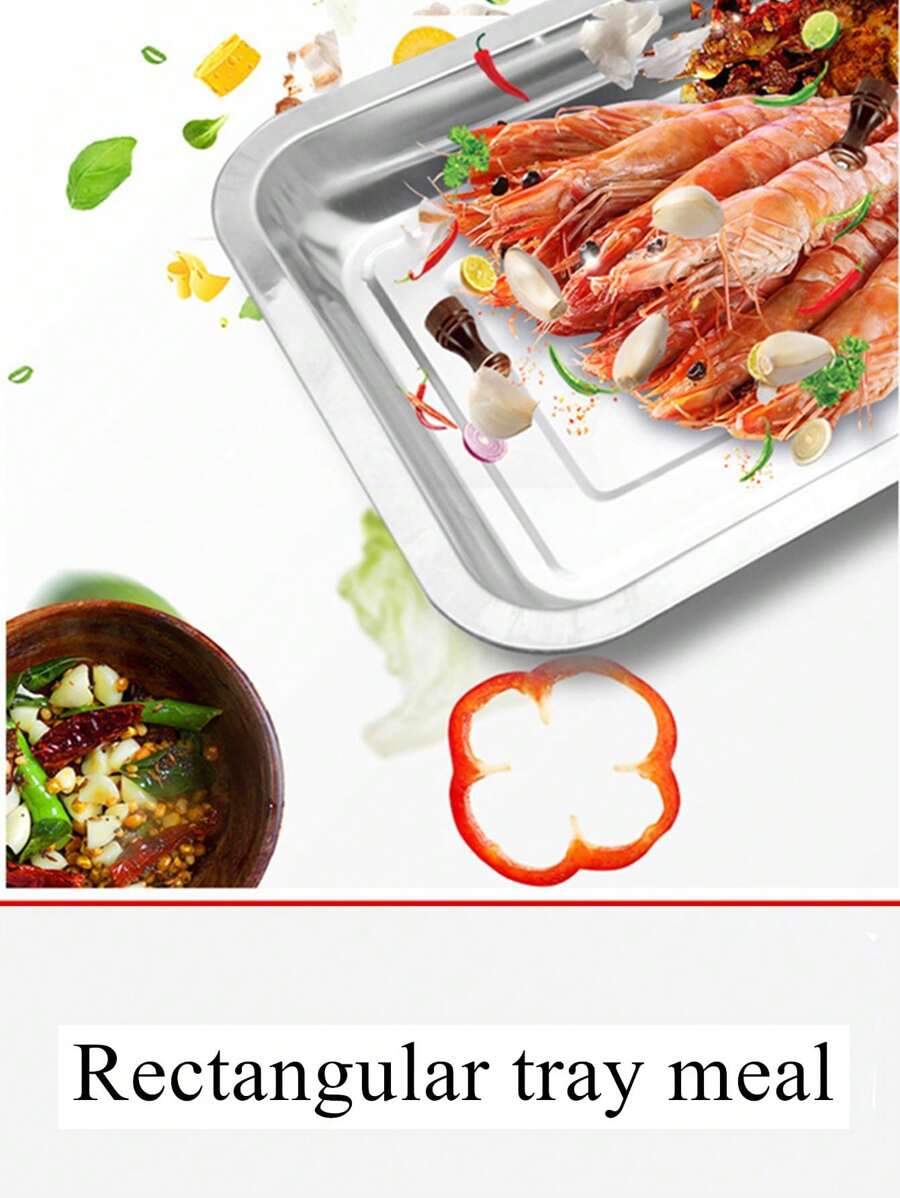 Stainless Steel Rectangular Tray Tray, Processing Barbecue Tray ...