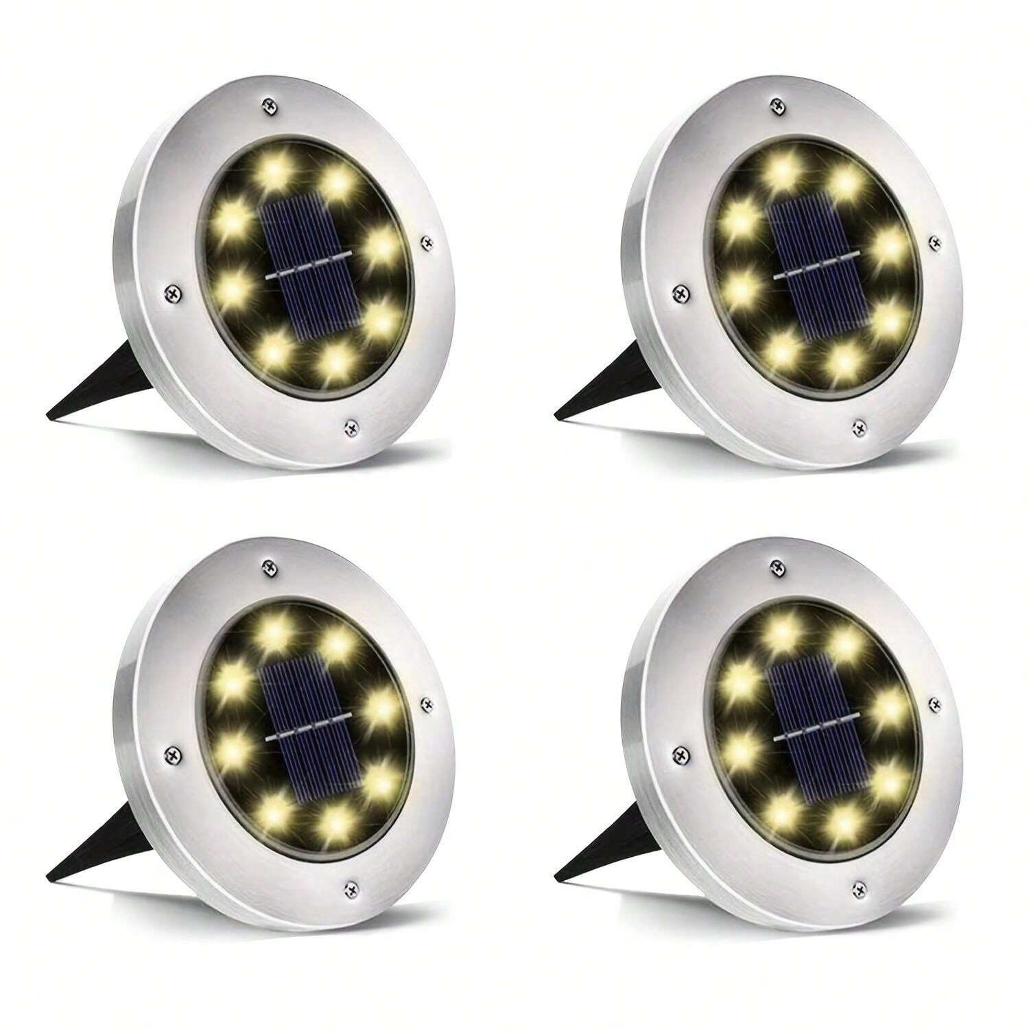 LED Ground Spot Solar Lights, Outdoor Waterproof Landscape Lights ...