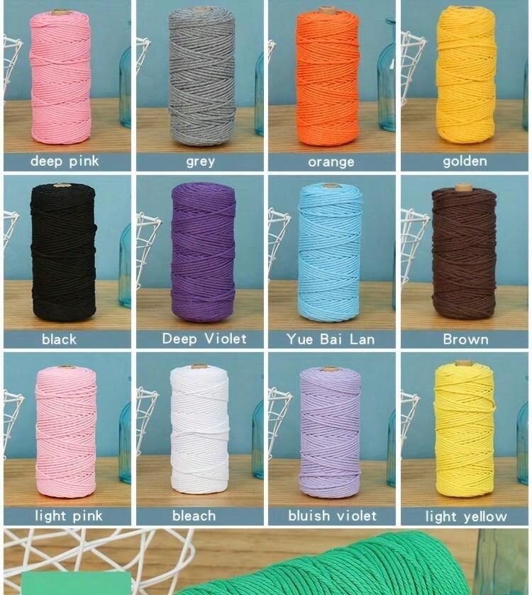 Corda Colorida de 3mm Grossa DIY Trançada Feita à Mão para Tecelagem ...