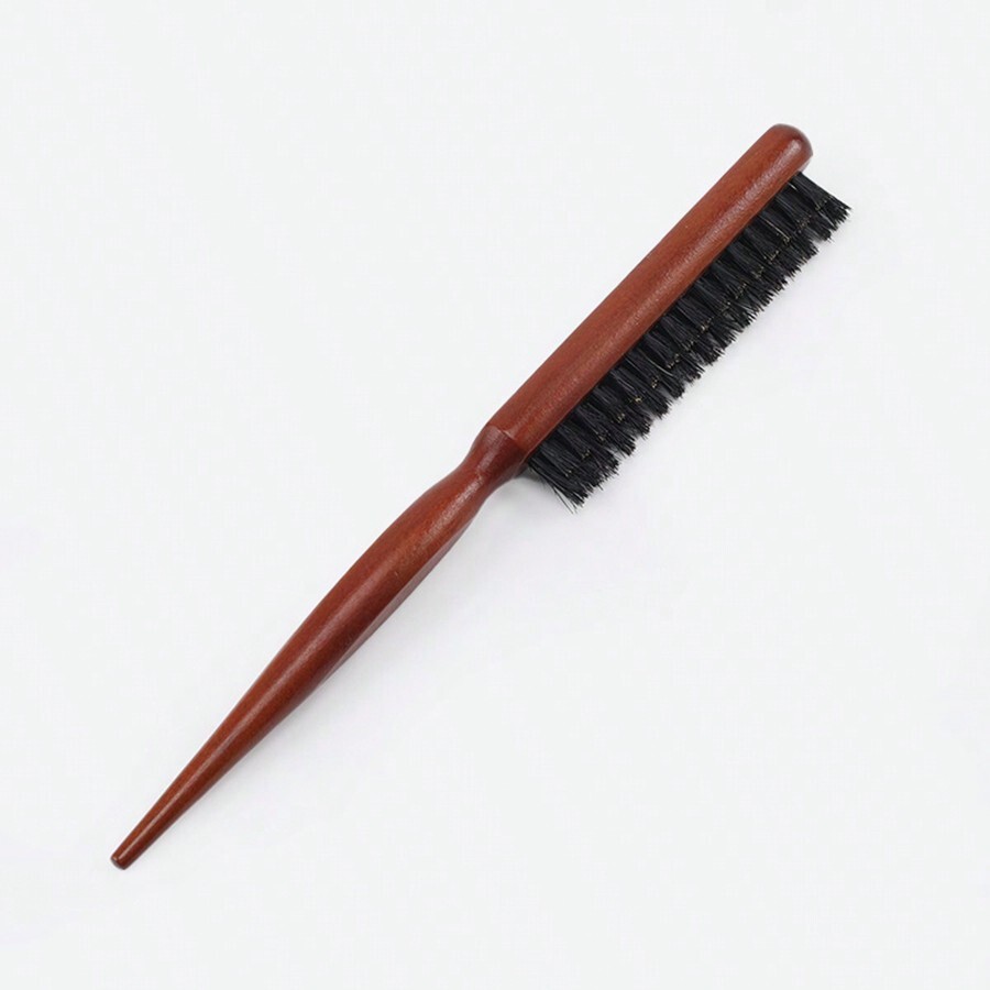 Hair Styling Pig Bristle Teasing Three-Row Comb For Updo, Makeup And ...