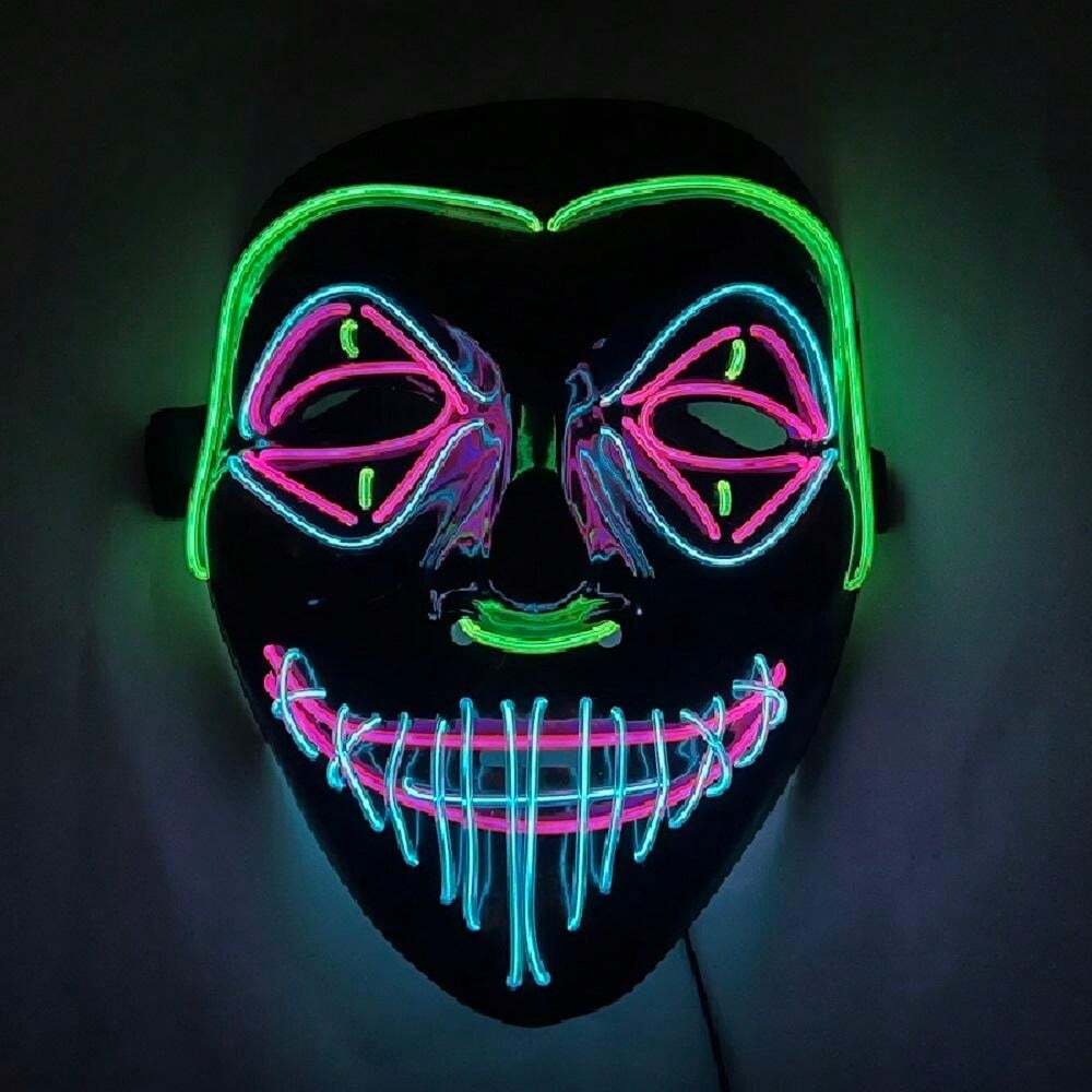 Halloween Celebration Mask, Glow-In-The-Dark Bar Party Costume Props ...