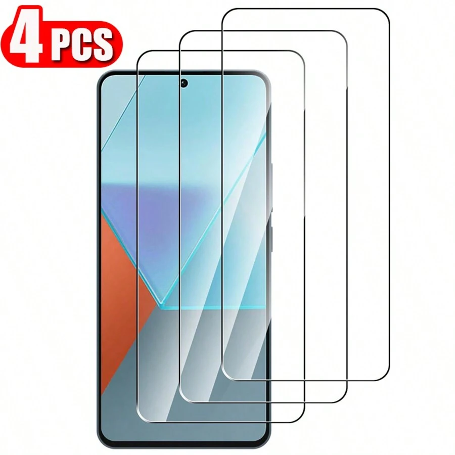 4 Pcs HD Clear Screen Tempered Glass Protector Compatible With Redmi ...