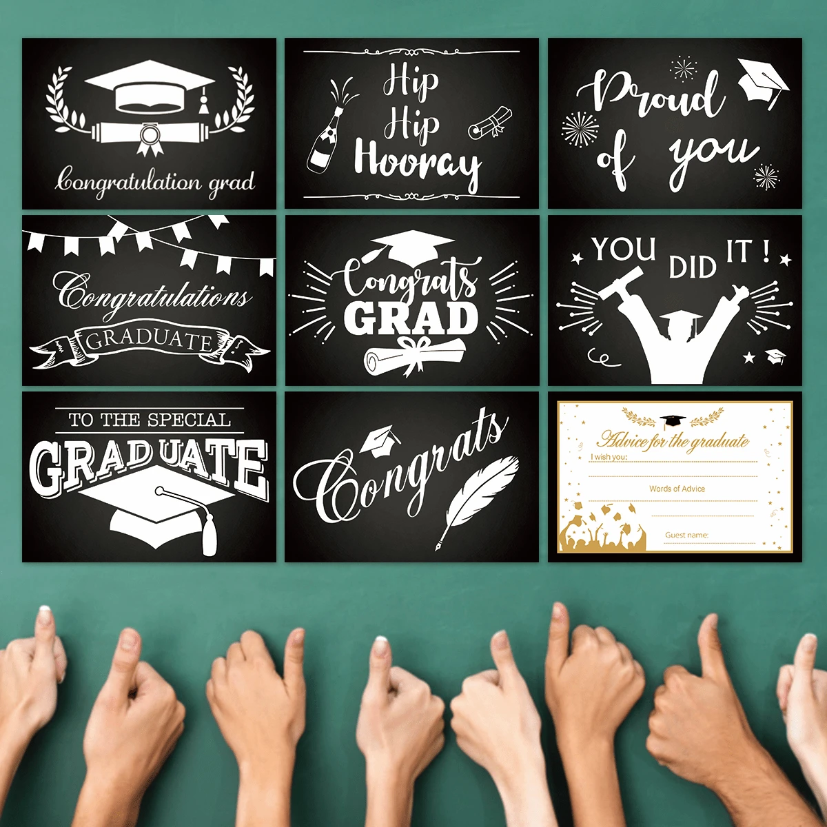 8 Sheets 2024 Graduation Paper Cards Advice Card Invitation Card For ...