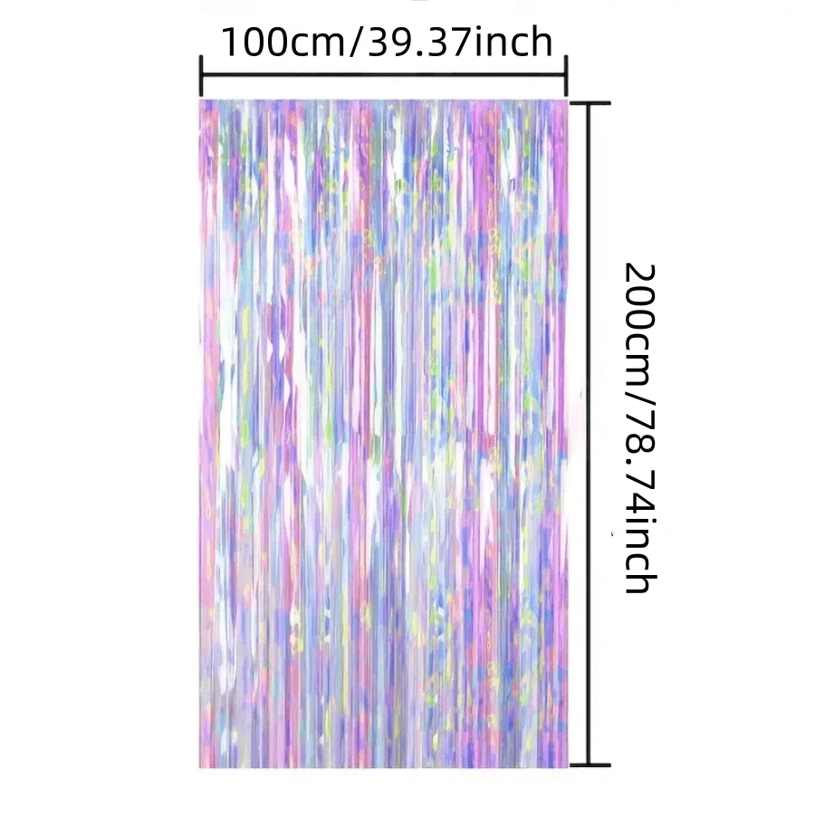 1pc, Vibrant Purple Rain Silk Streamer Backdrop For Festivals, Parties ...