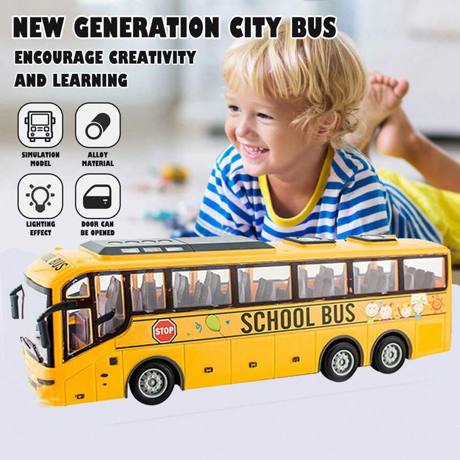 RC School Bus Remote Control Car Vehicles 2.4G Acceleration ...