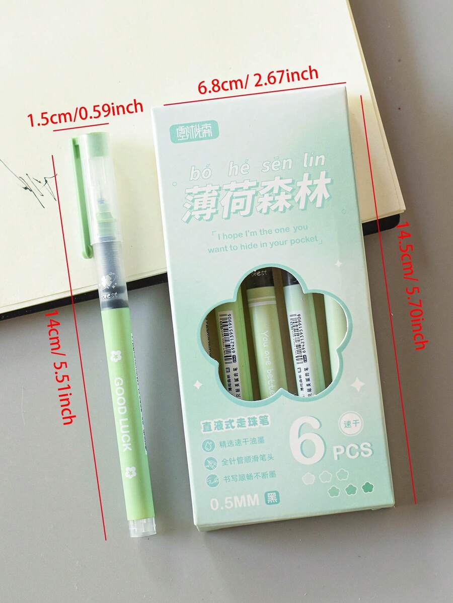 Boîte de 6 stylos neutres rétractables avec encre haute capacité de la ...