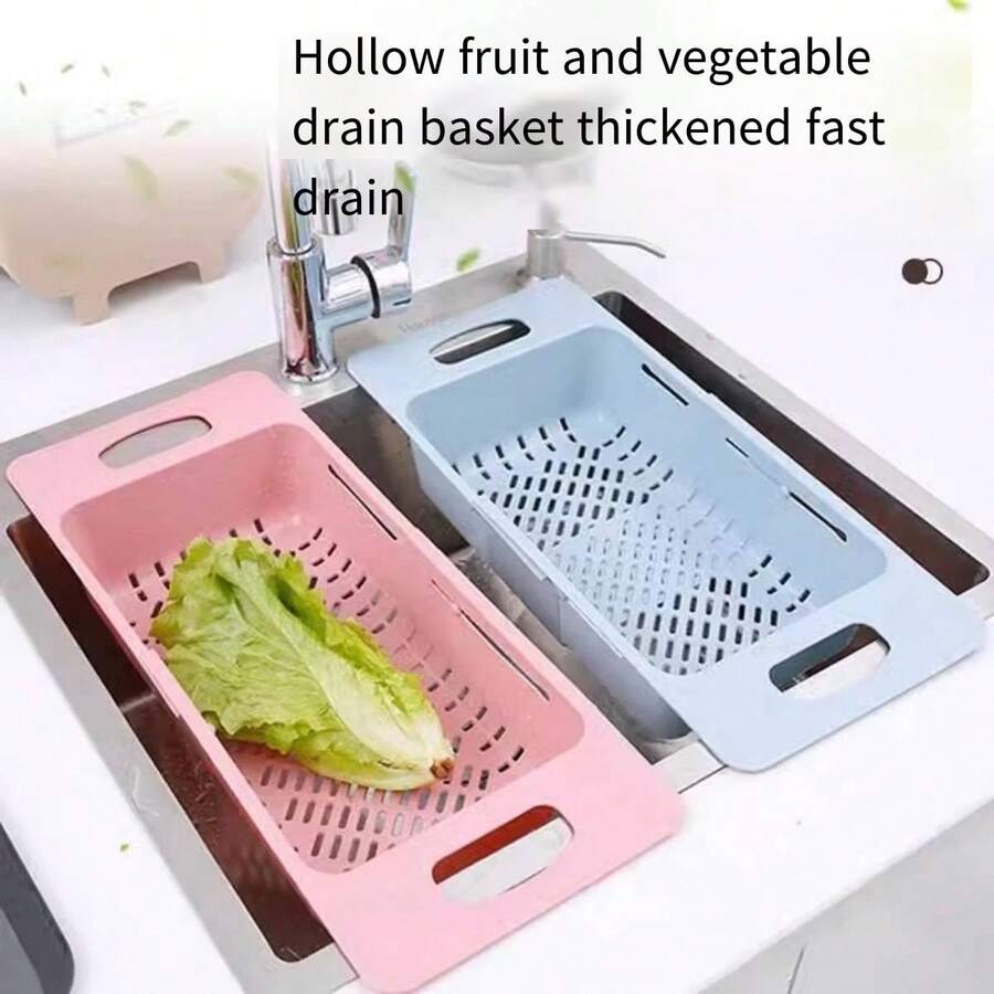 New Extendable Drain Basket For Kitchen Plastic Vegetable Basin And ...
