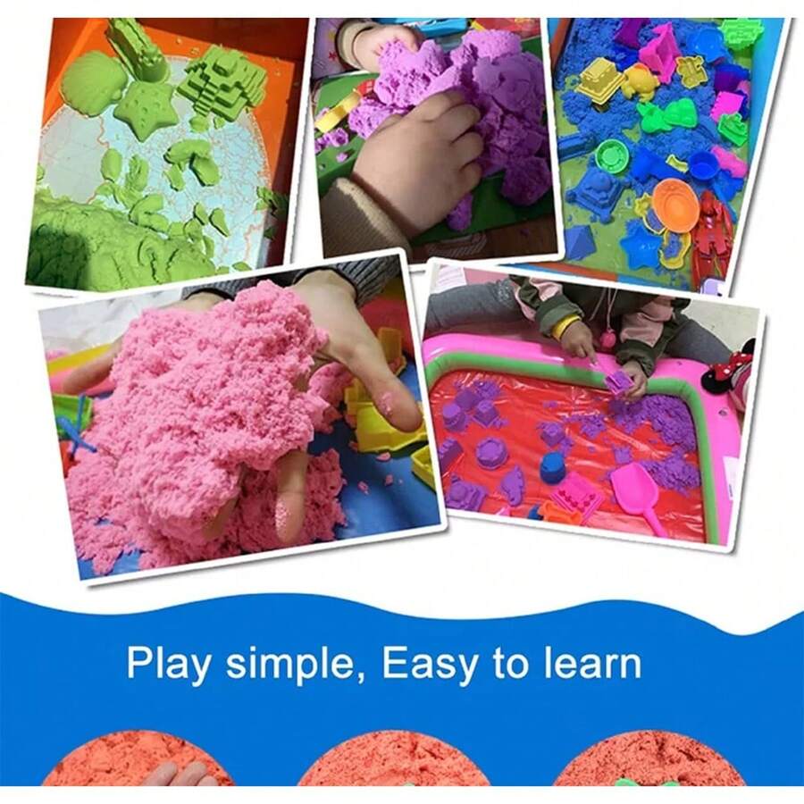 500g Magic Sand Set Fake Sand Set Fun And Neat Sensory Activity Games ...