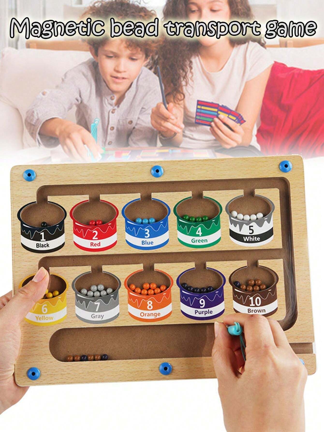 Montessori Counting Matching Game Color Sorting Board For Kids ...