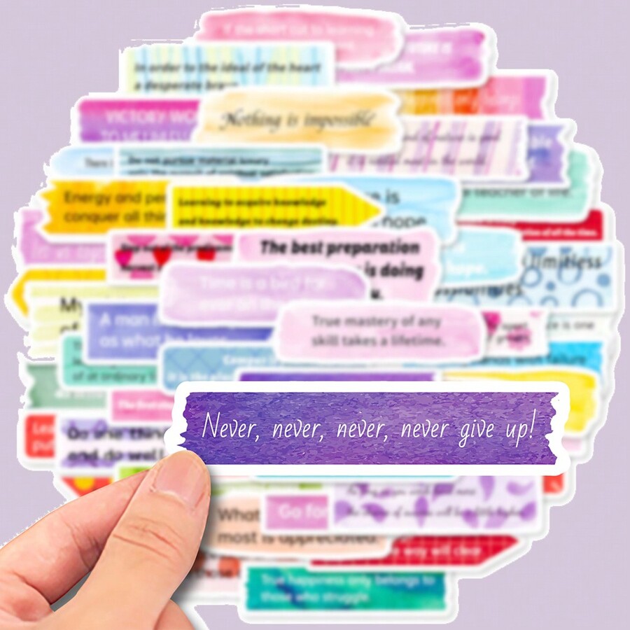 50pcs Hand-Tearable Inspiring English Graffiti Stickers For Decorating ...