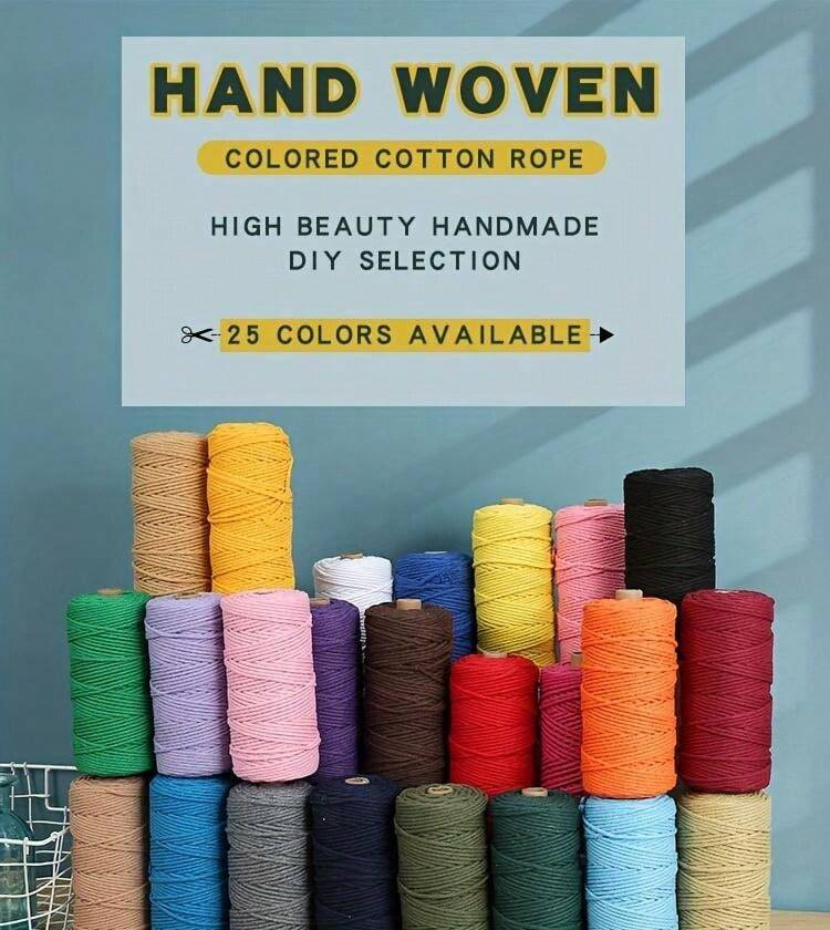 3mm Colored Cord DIY Hand-Woven Thick And Thin Twine For Weaving ...