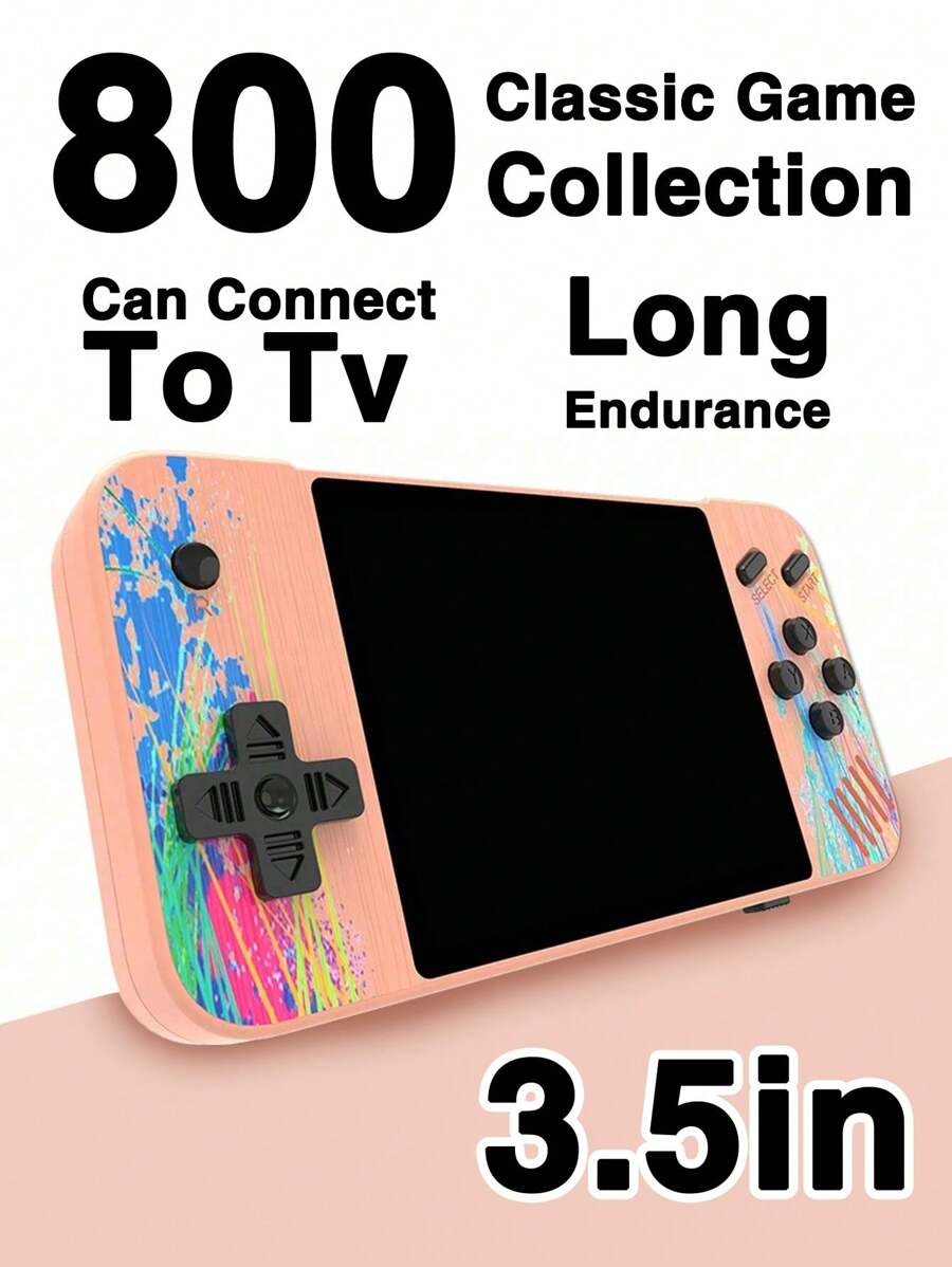1pc 800-In-1 Games Console With Large Screen, Handheld Dual-Player ...