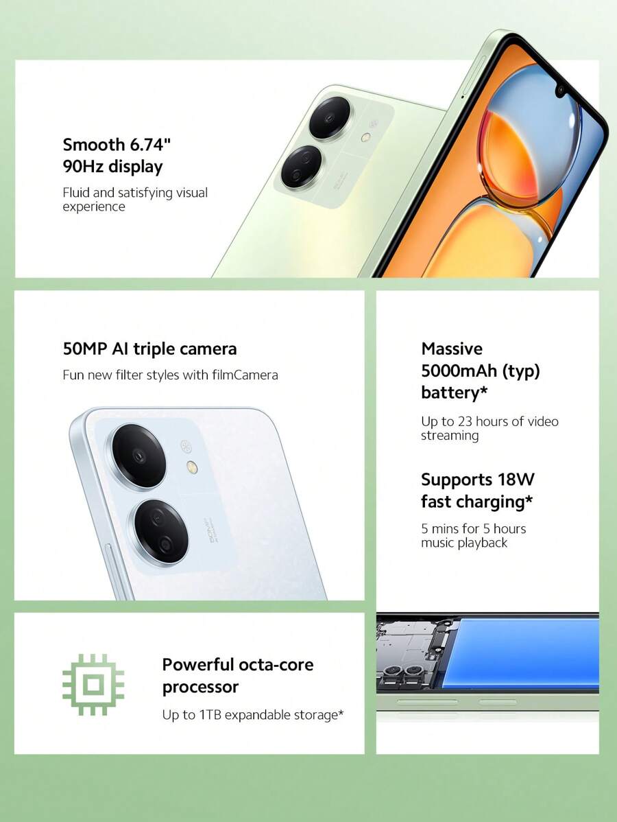 Xiaomi Mi Redmi 13C 8 GB + 256 GB Wersja globalna MTK Helio G85 ...