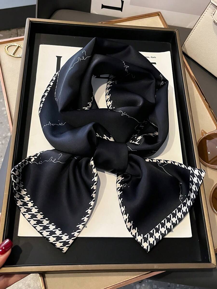 Elegant French Style 70*100cm Square Printed Scarf, High-End Design ...