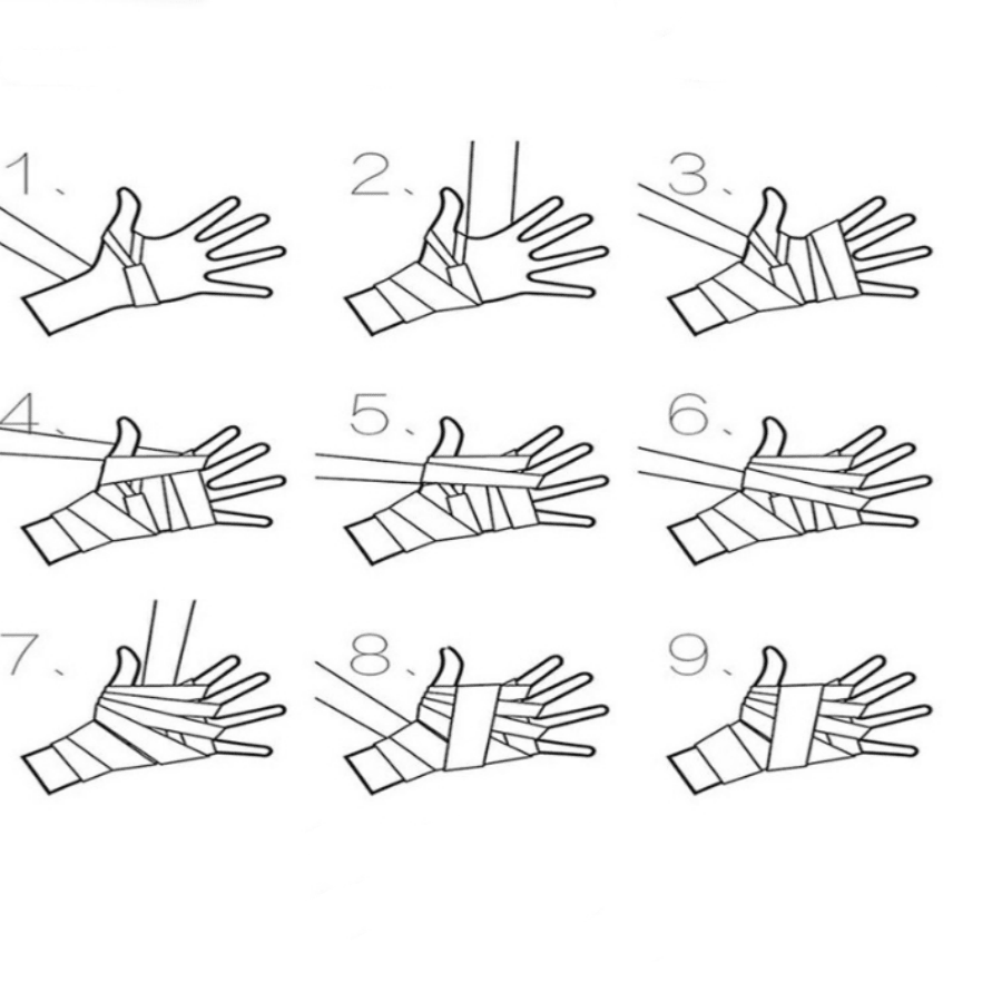 1 Pair Boxing Bandages Sports Hand Wraps For Competition And Fighting ...