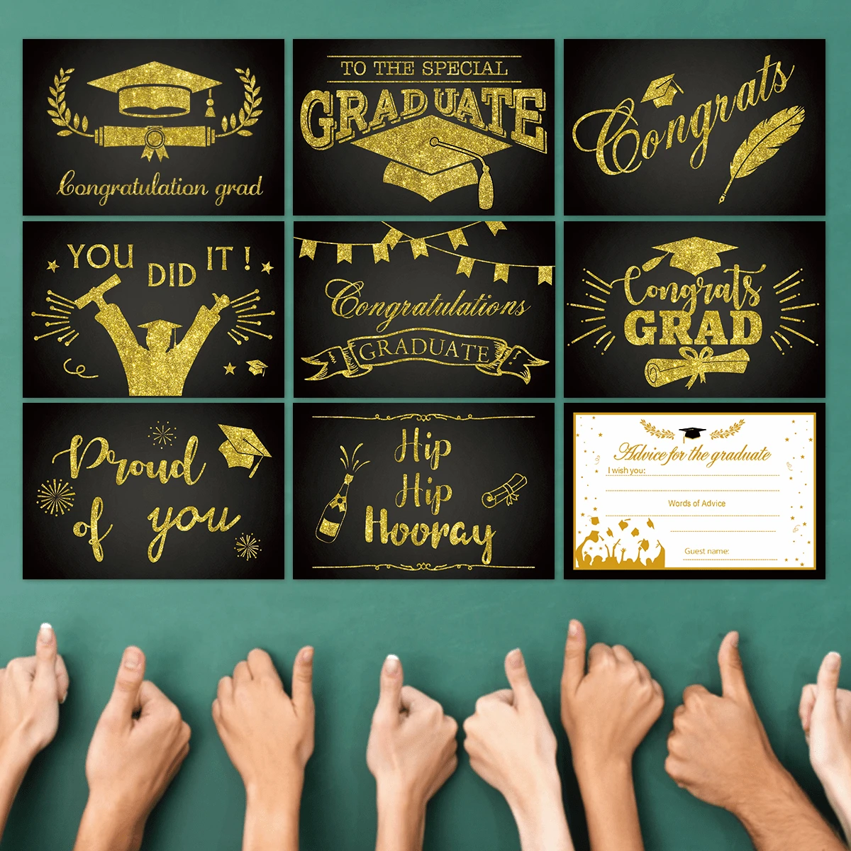 8pcs Graduation Advice Cards Graduation Decorations Class Of 2024 ...