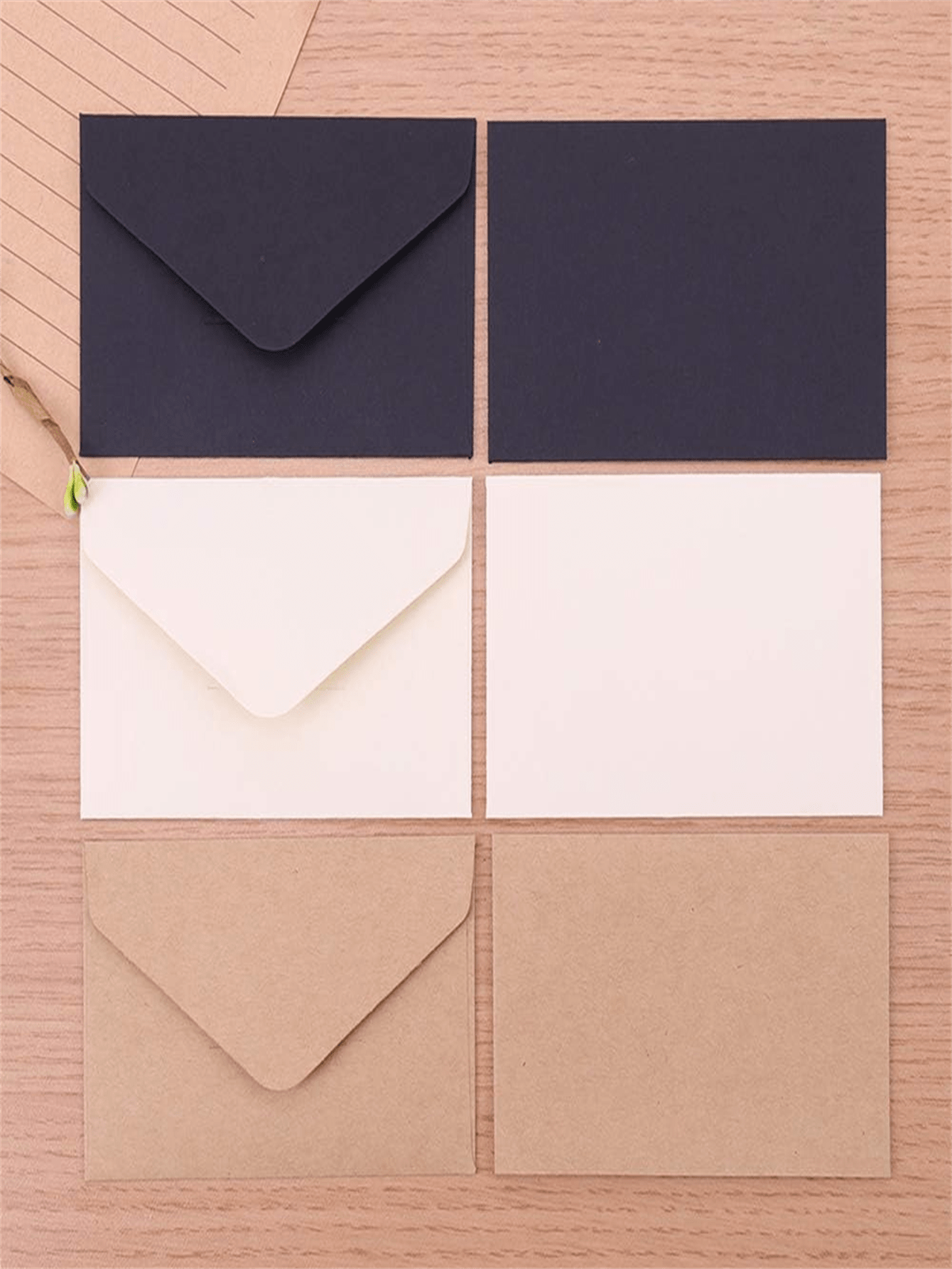 100pcs Envelope And Card Storage Pouches Made Of Creative Wedding Kraft ...